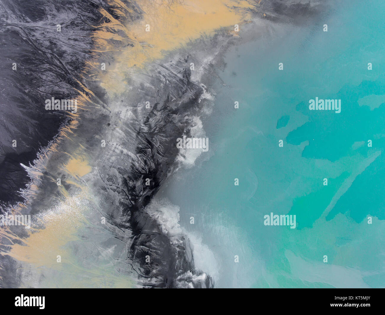 Degraded landscape in Poland. Destroyed land. View from above ...