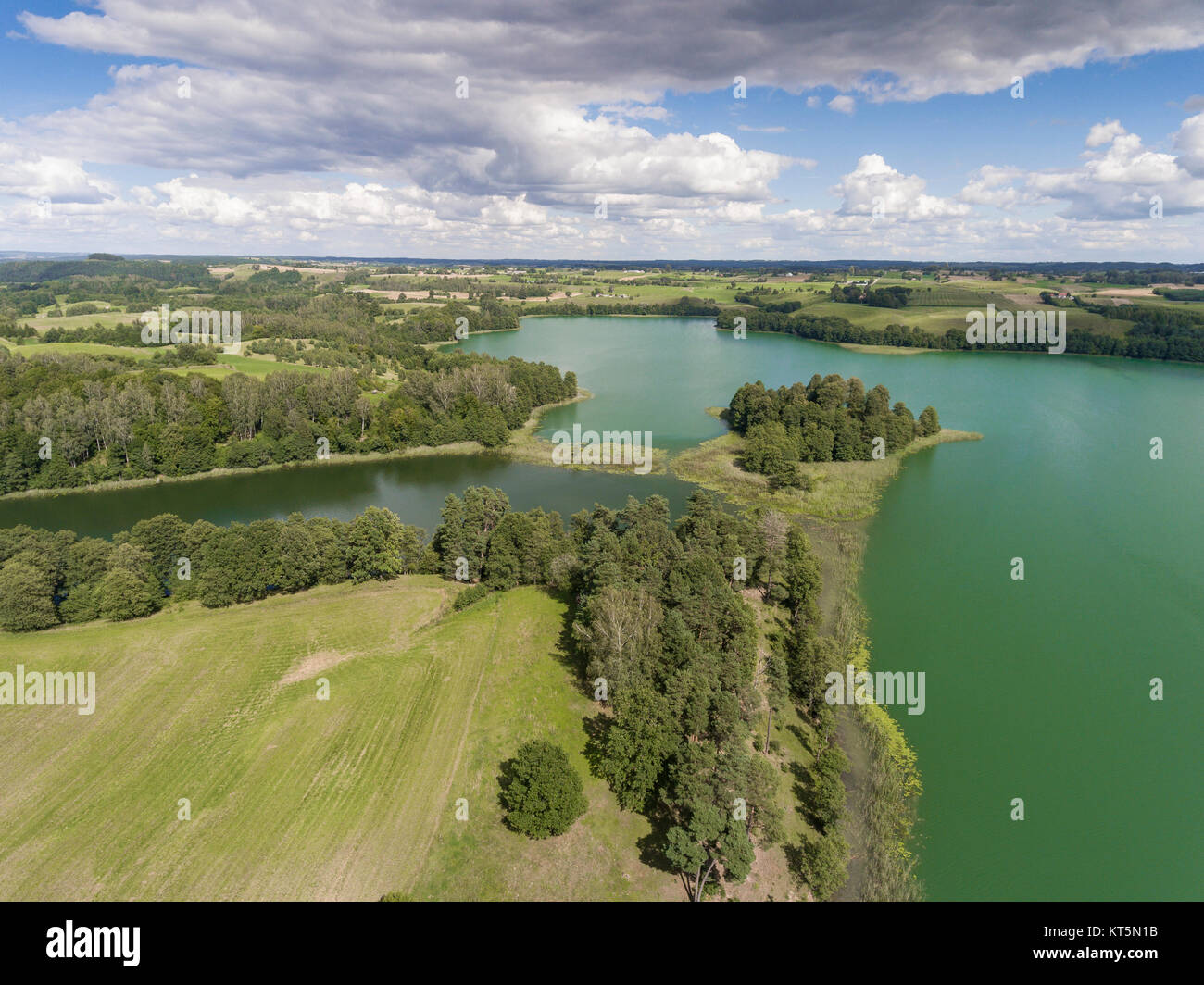 Suwalki Landscape Park, Poland. Summer time. View from above Stock ...
