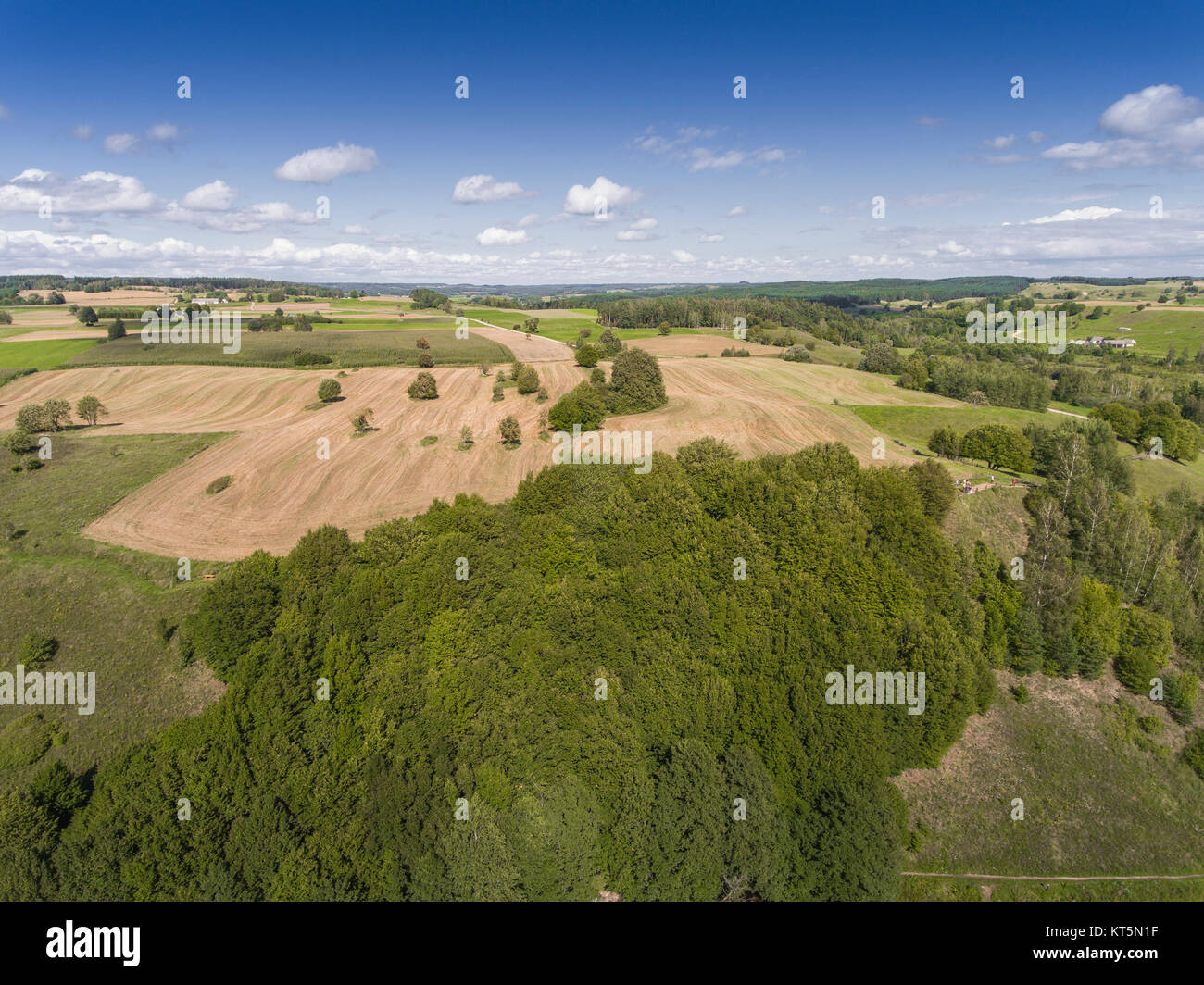 Suwalki Landscape Park, Poland. Summer time. View from above Stock ...
