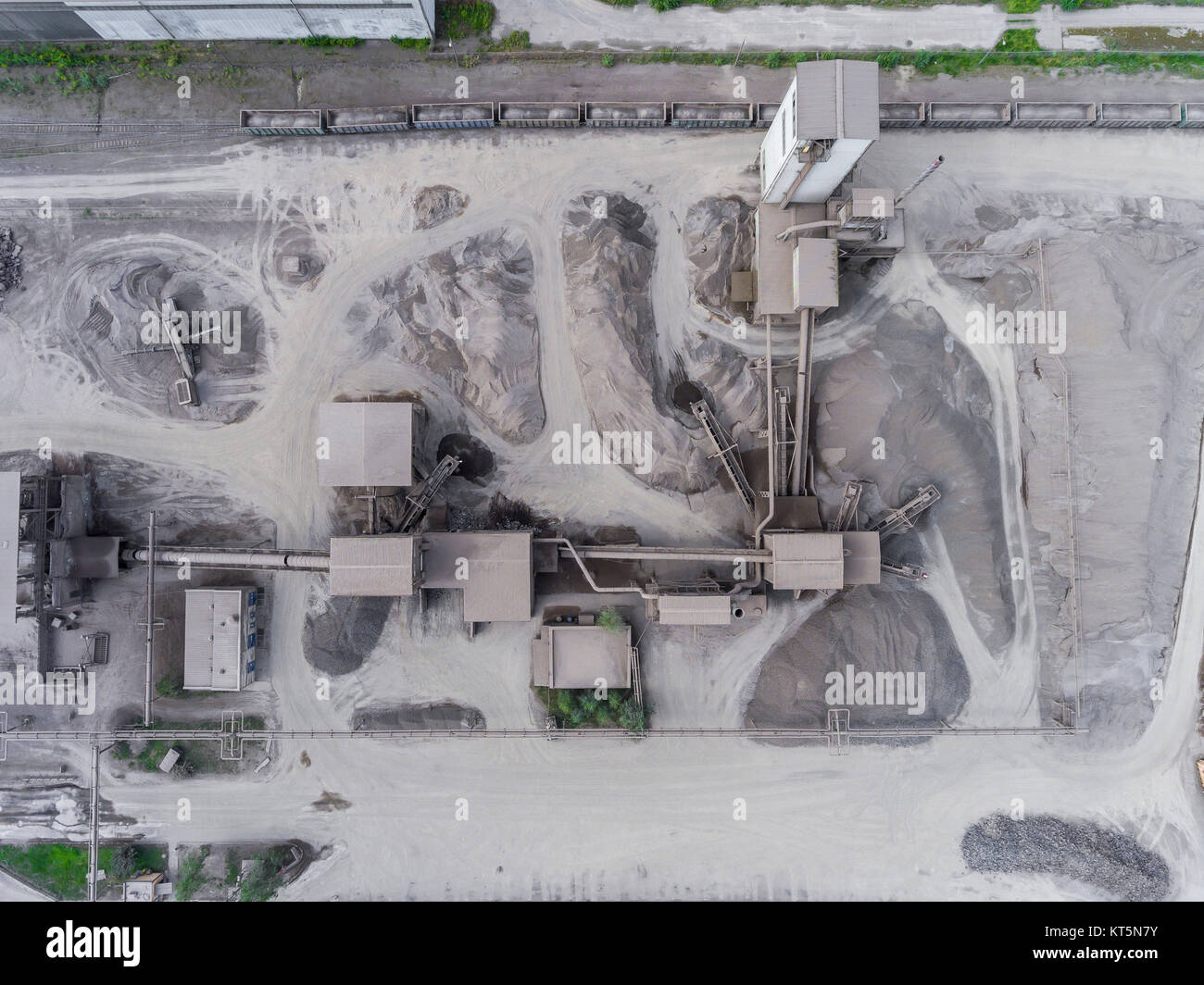 Aerial view of open pit sand quarries. View from above Stock Photo - Alamy