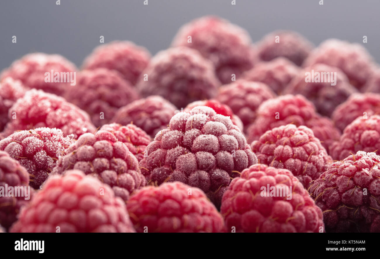 frozen rasberry on black background. fruit background Stock Photo - Alamy