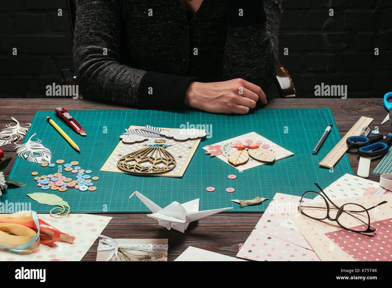 cropped image of scrapbooking designe Stock Photo - Alamy