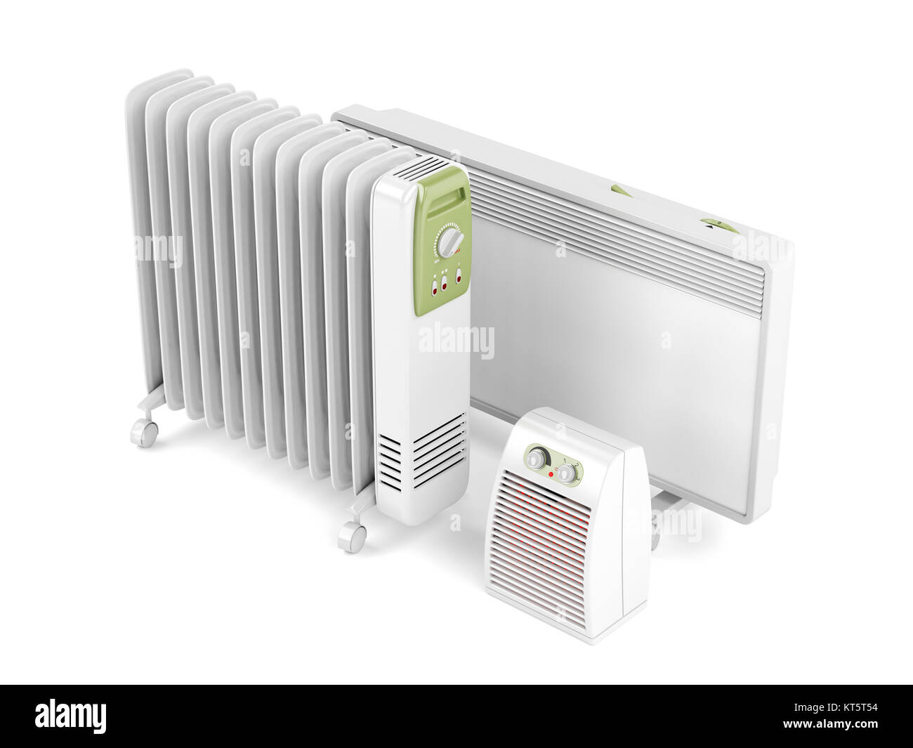 Fan, oil-filled and convection heaters Stock Photo - Alamy