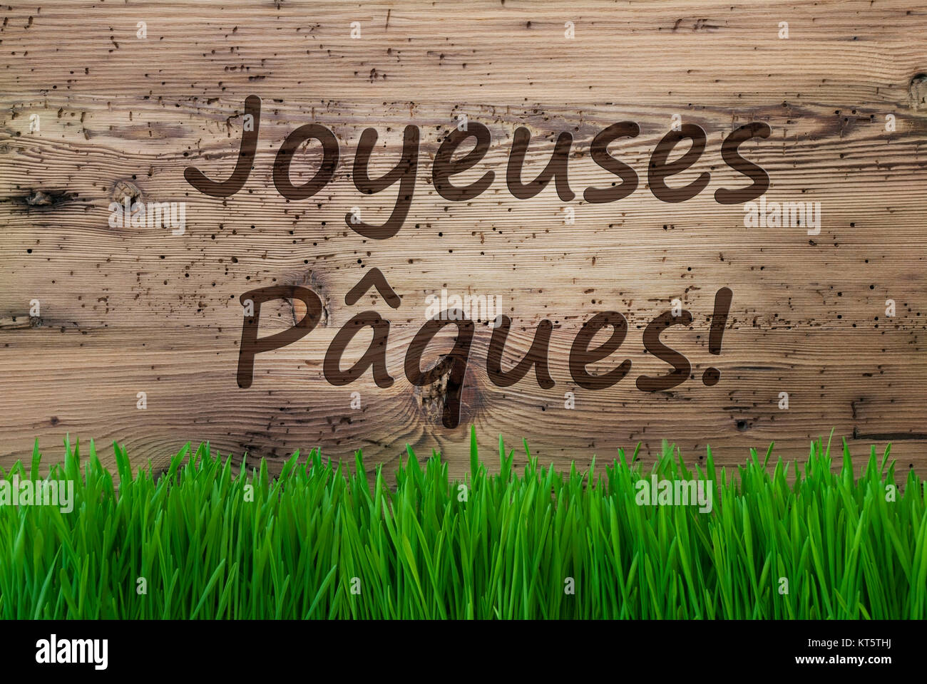 French Text Joyeuses Paques Means Happy Easter. Spring Season Greeting ...