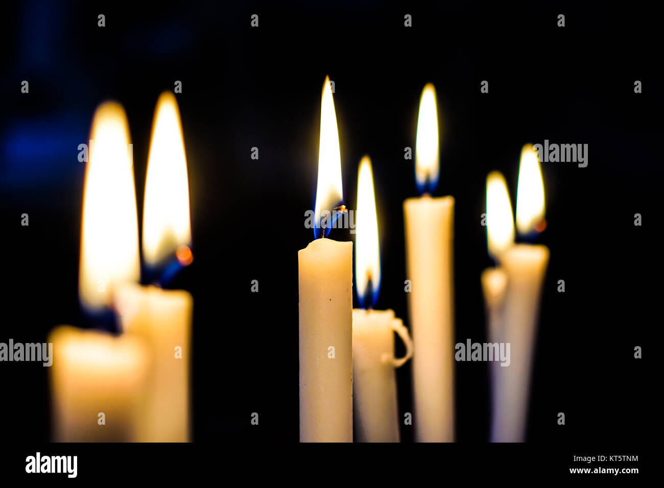 candle lights with the peaceful background of religious ceremony Stock ...