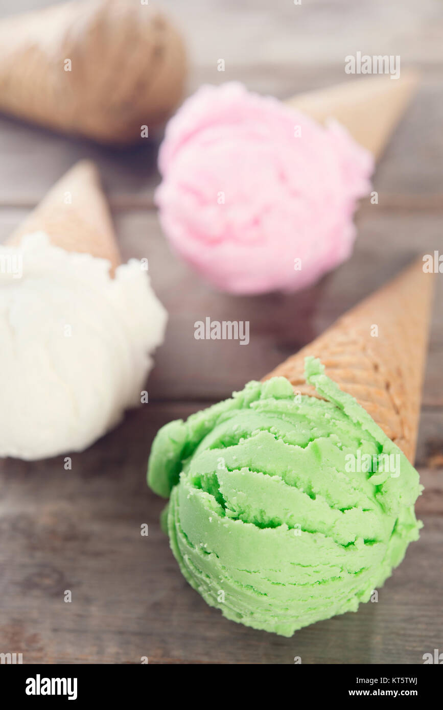 Ice cream cone collection Stock Photo - Alamy