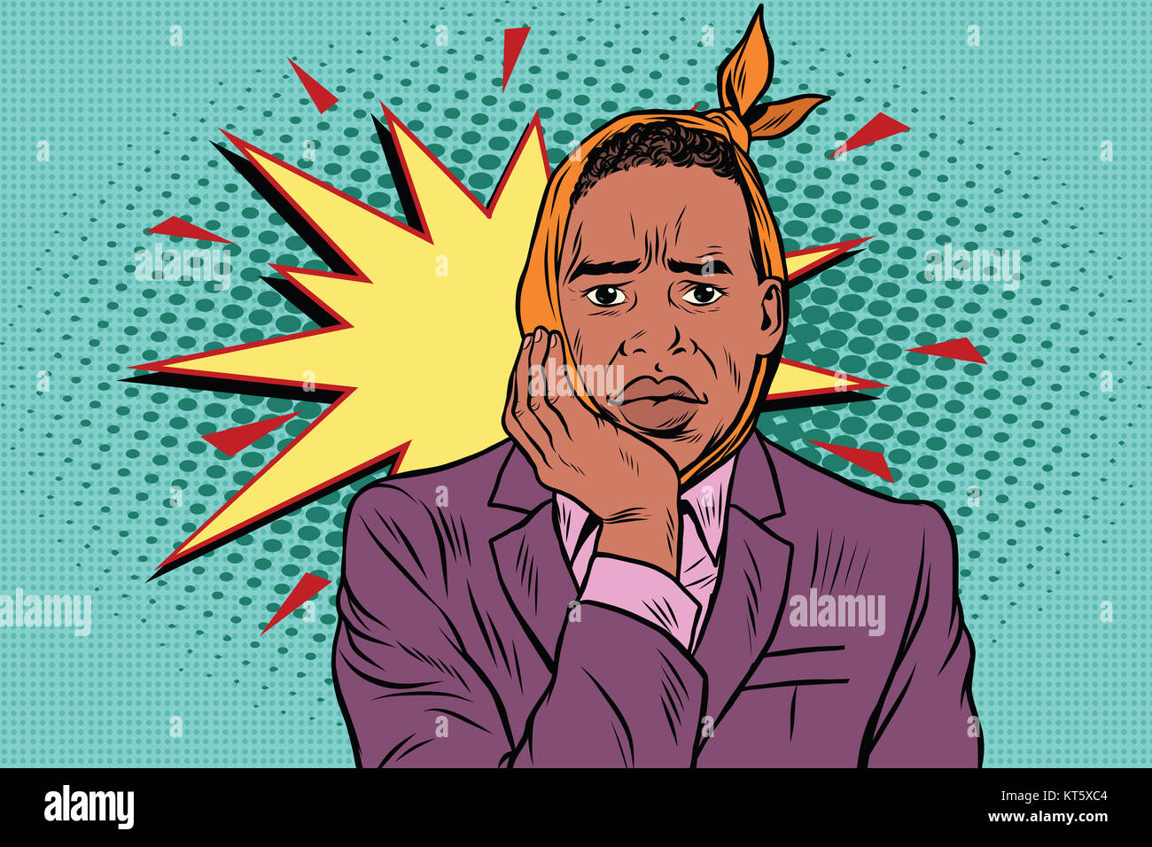 Man with toothache vintage hi-res stock photography and images - Alamy