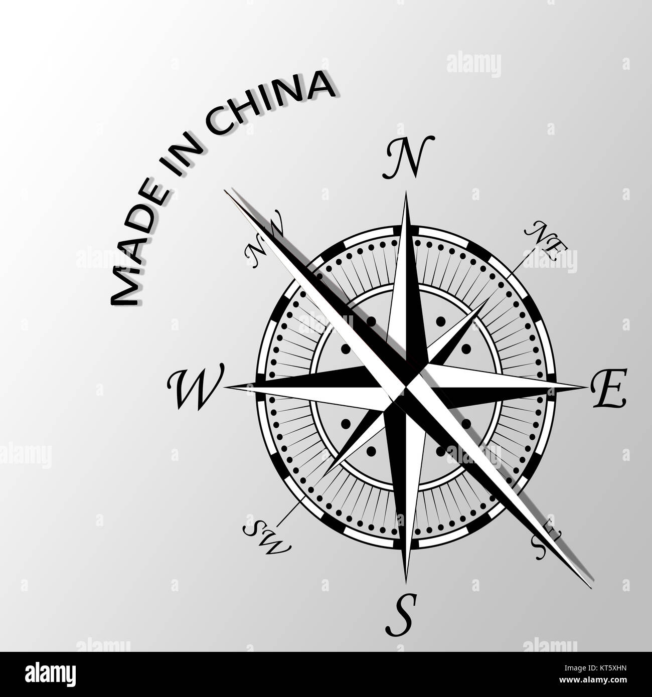 China map compass hi-res stock photography and images - Alamy