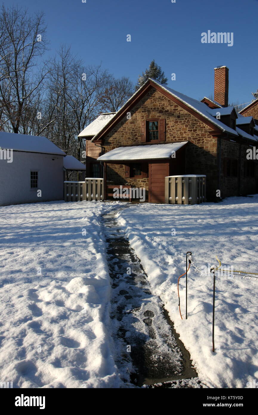 The old farm house in winter Stock Photo - Alamy
