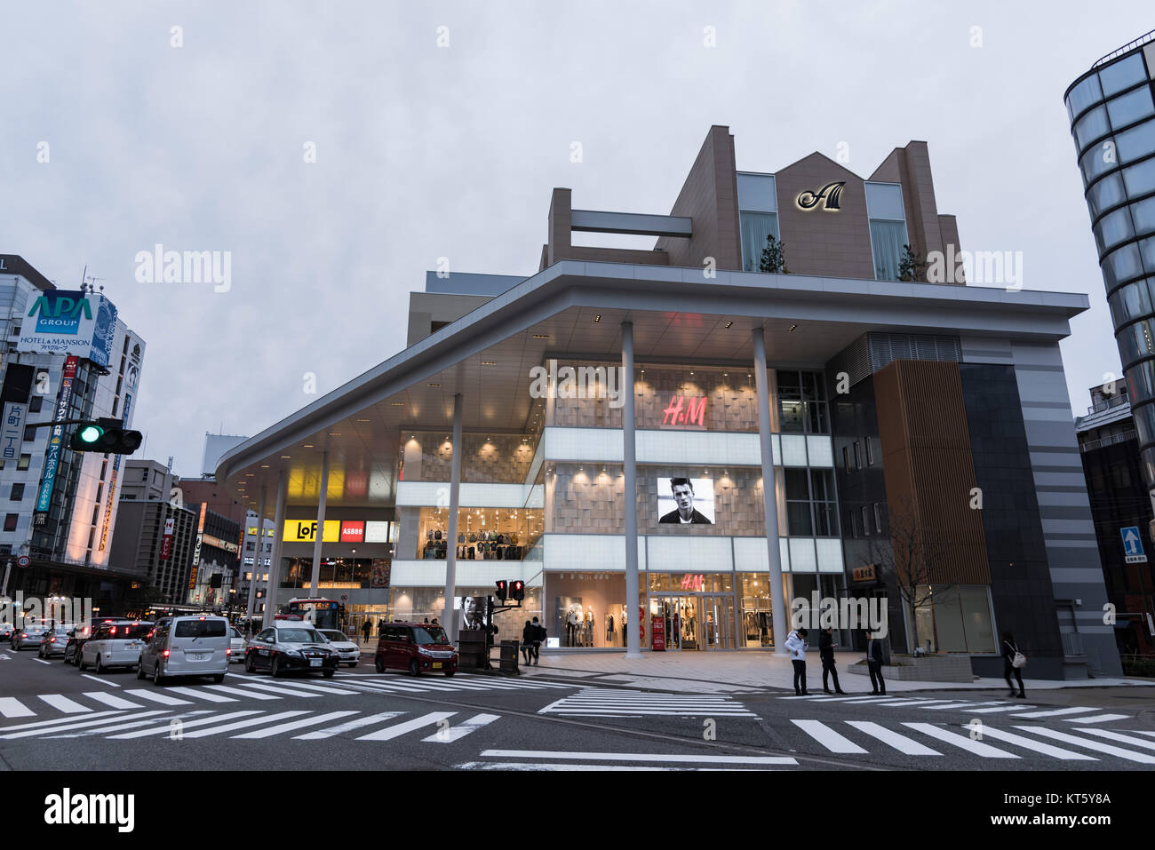 Katamachi Kirara, Kanazawa City, Ishikawa Prefecture, Japan Stock Photo ...