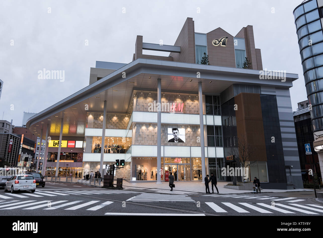 Katamachi Kirara, Kanazawa City, Ishikawa Prefecture, Japan Stock Photo ...