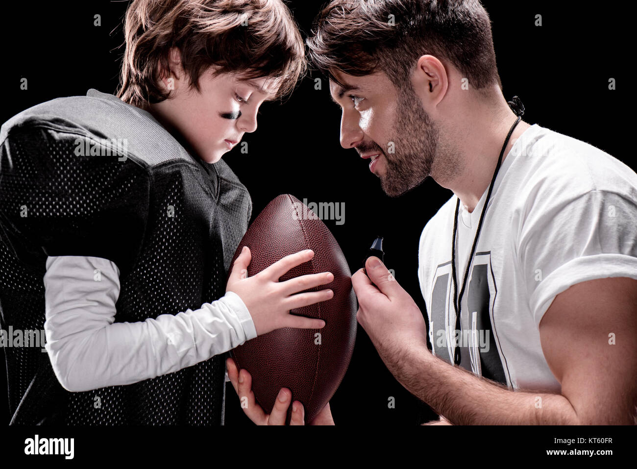 Football half length side profile hi-res stock photography and images ...