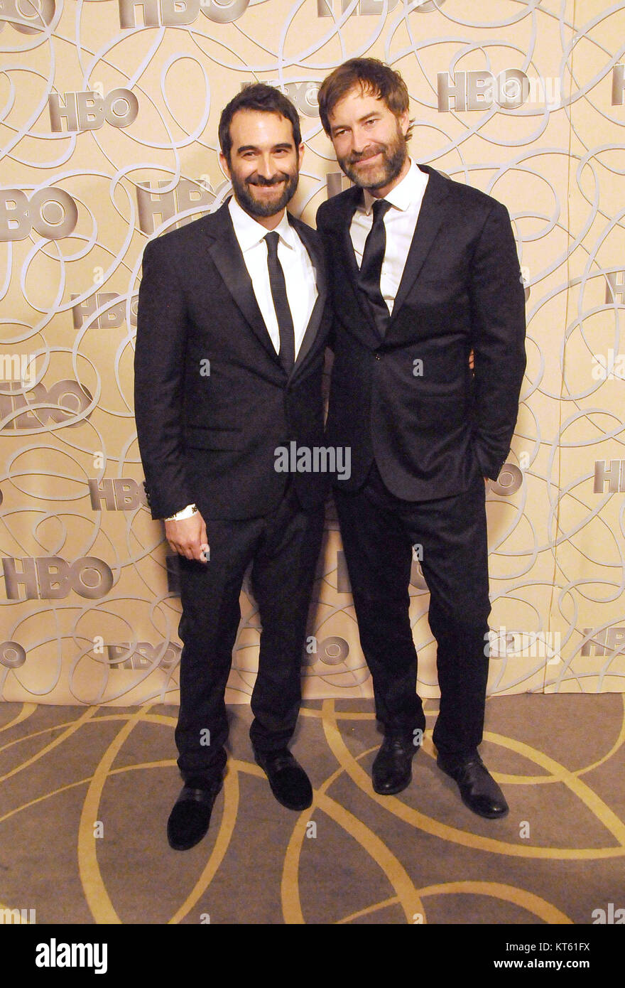 BEVERLY HILLS, CA - JANUARY 08: (L-R) Actors/brothers Jay Duplass and ...