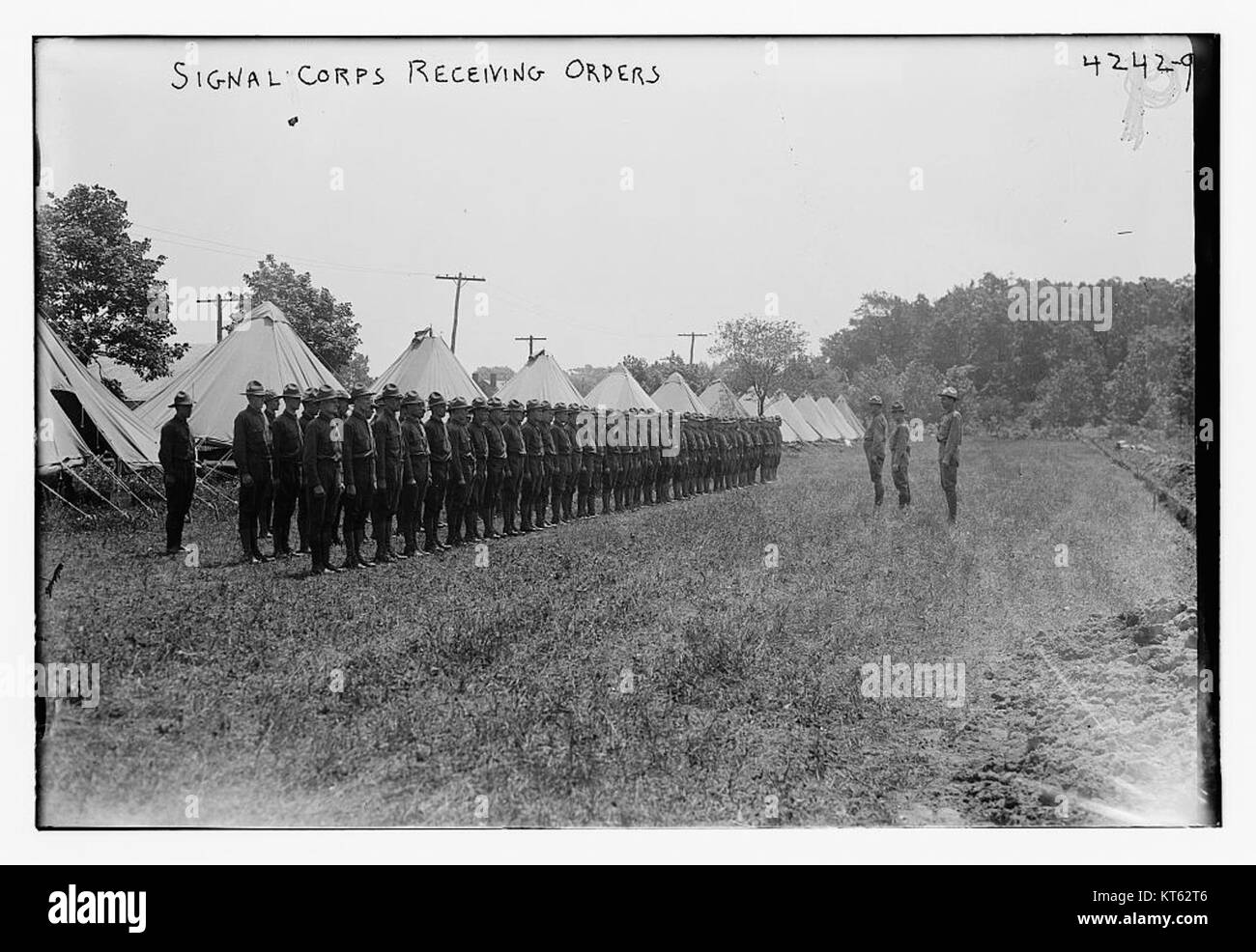 The photograph from 1939 depicts the U.S. Army Signal Corps receiving ...