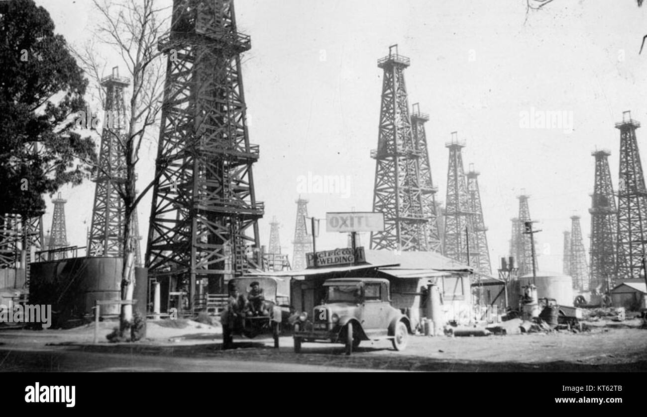 A historical photograph of Signal Hill, taken in 1926, showing the ...