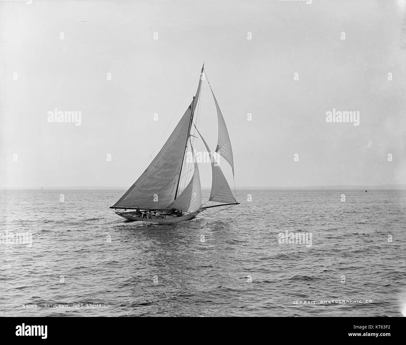 Photograph of the sloop Kathleen-3, a historic sailing vessel ...