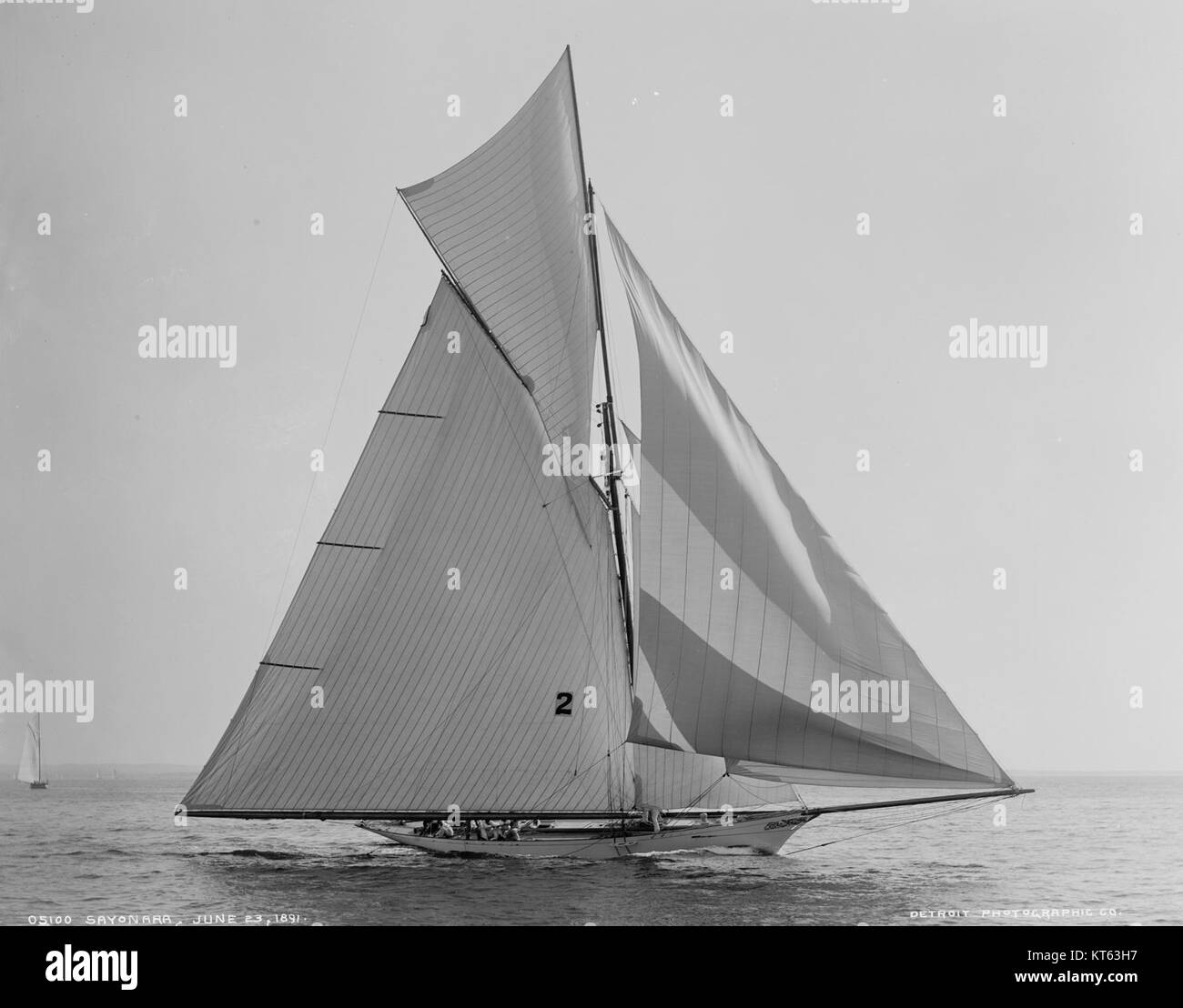 A photograph of the Sloop Sayonara, a type of sailboat known for its ...