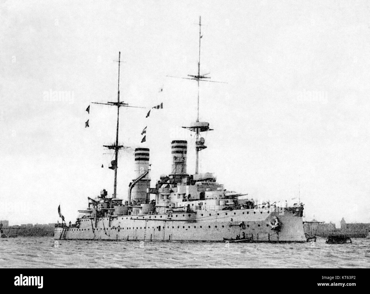 This image of the SMS Kaiser Barbarossa represents the historical ...