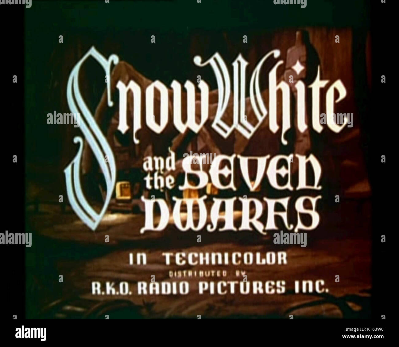 A screenshot from the 1937 trailer of Disney's Snow White and the Seven ...