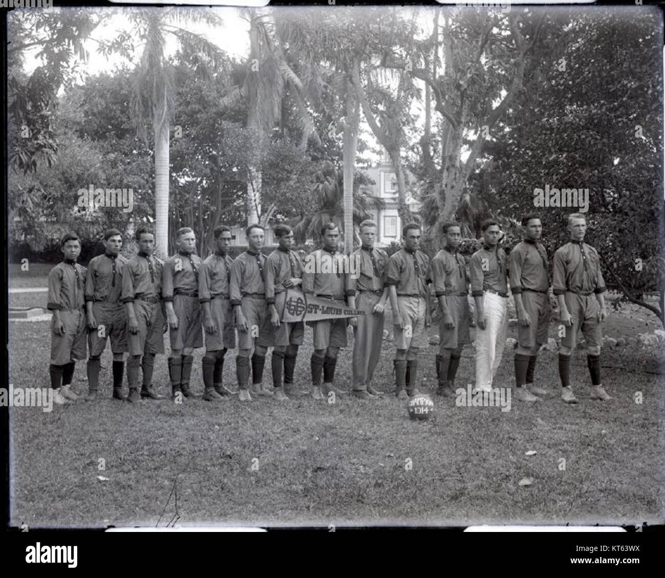 This historical photograph from the Brother Bertram Collection captures ...