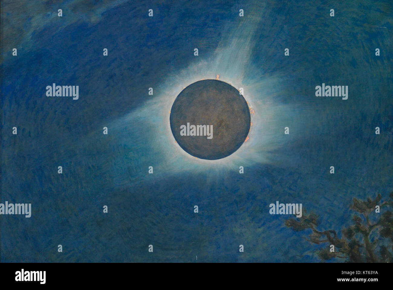 Solar Eclipse by Howard Russell Butler, 1925 Stock Photo - Alamy