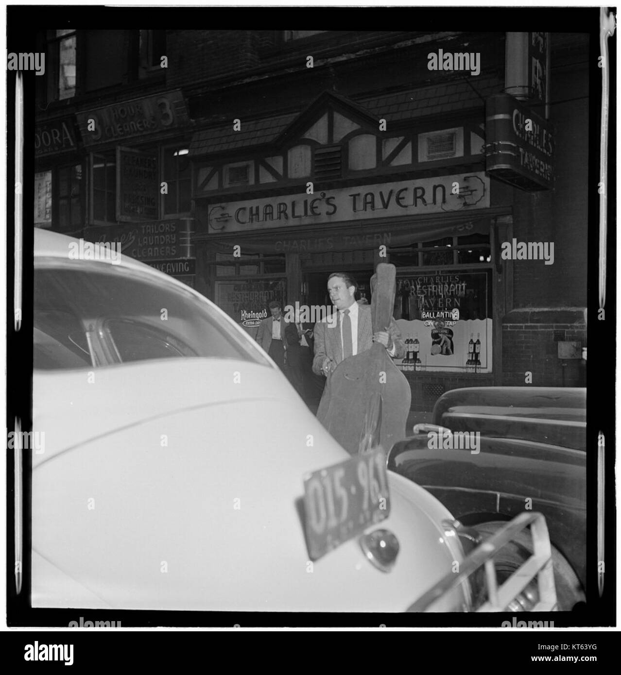 This portrait depicts Bob Haggart, an American jazz double bassist, at ...