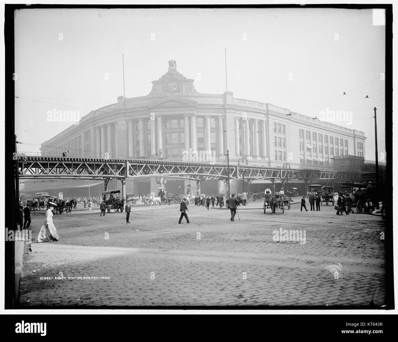 Historic photograph captures bustling Black and White Stock Photos ...