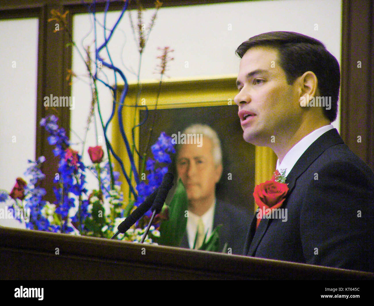 Speaker Rubio addressing colleagues in 2006 after being sworn in Stock ...