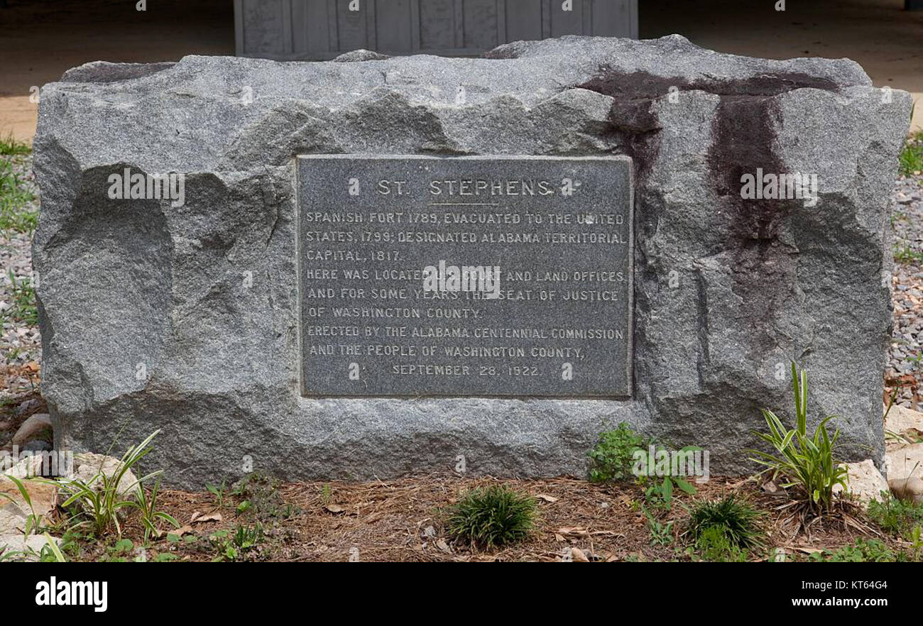 The St. Stephens Stone Historical Marker commemorates the location of ...
