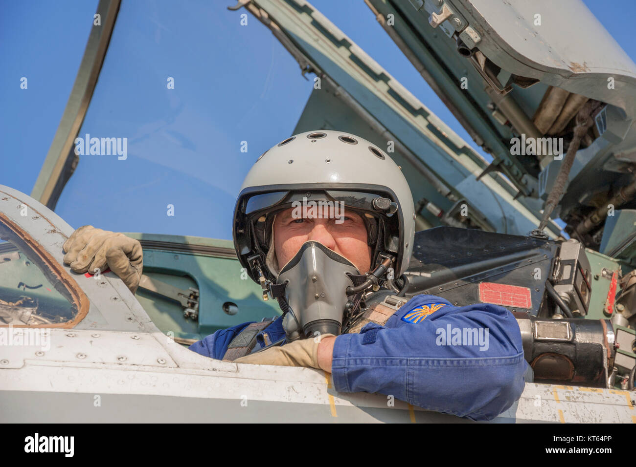 Military pilot in the cockpit of a jet aircraft Stock Photo - Alamy