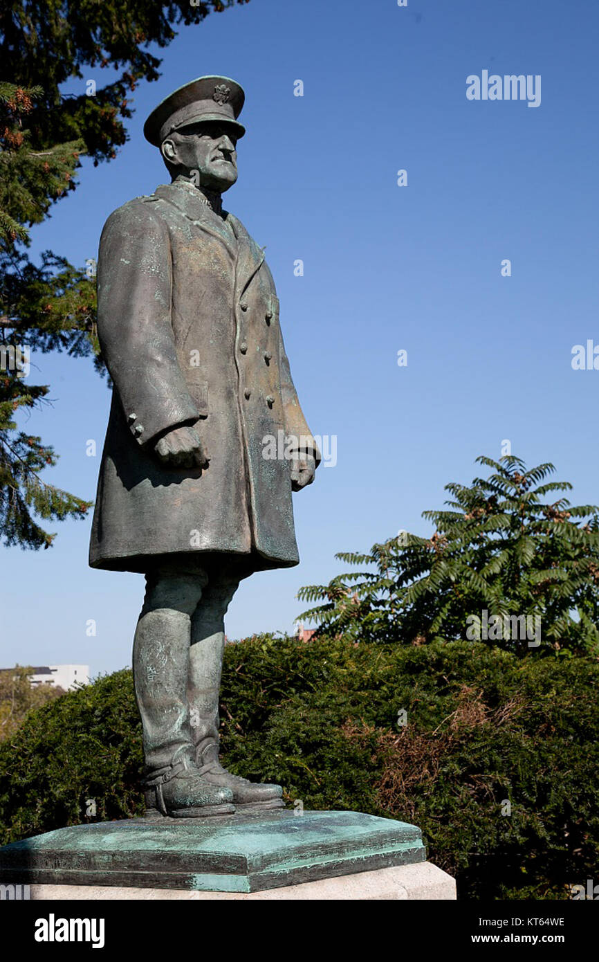 The statue of General Clarence Edwards honors the achievements of ...