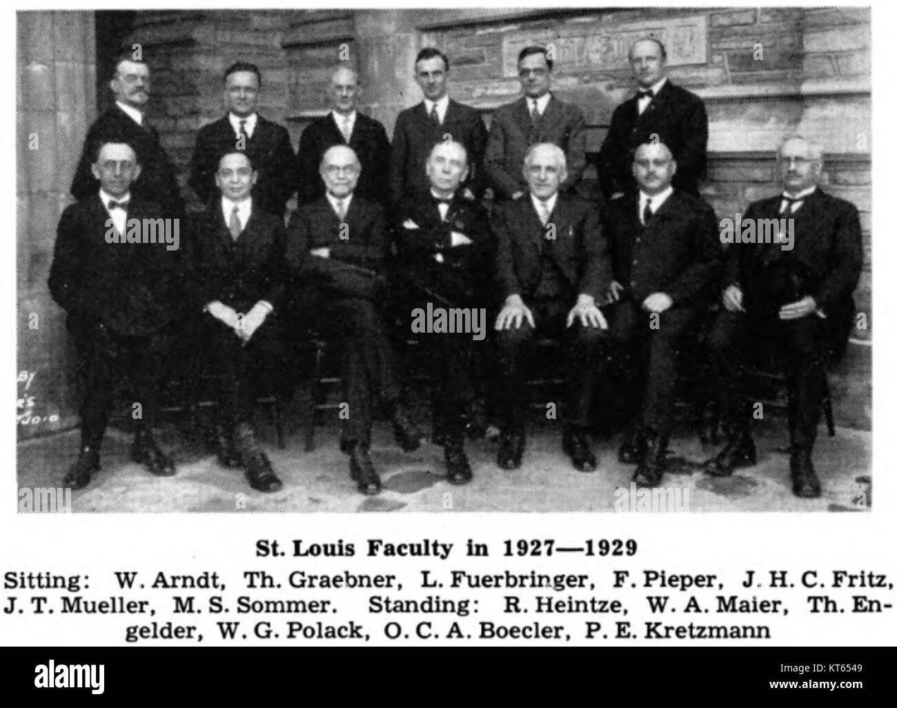 This image captures a faculty group at Saint Louis University during ...