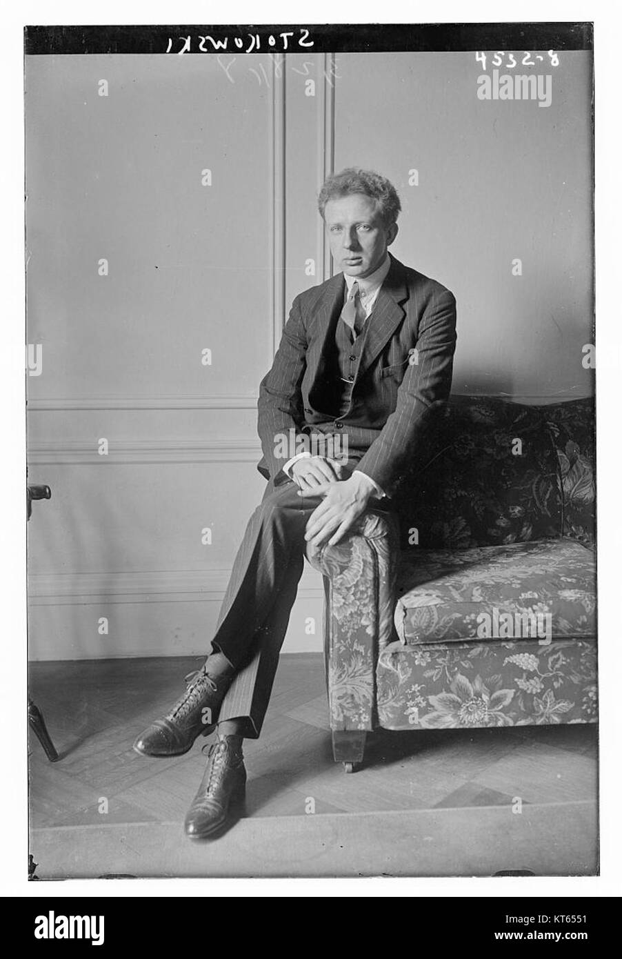 This image likely depicts conductor Leopold Stokowski, known for his ...