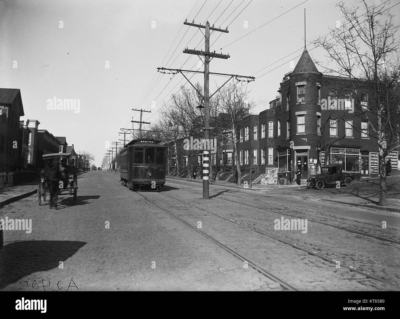 This image captures a street scene, offering a snapshot of urban life ...