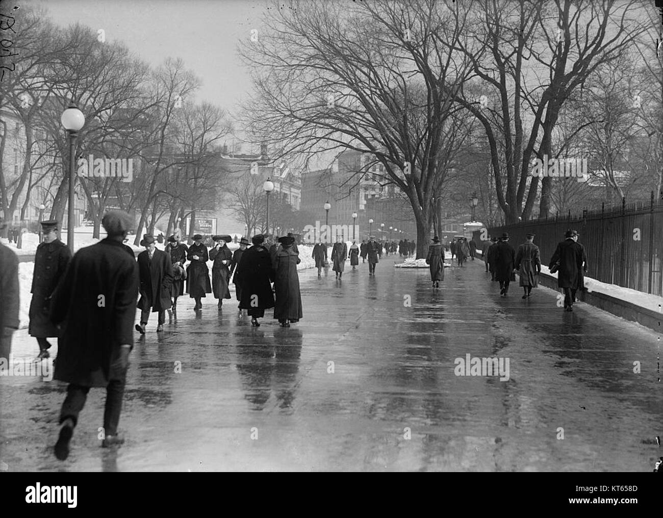 A historic street scene in Washington, D.C., captured in this early ...