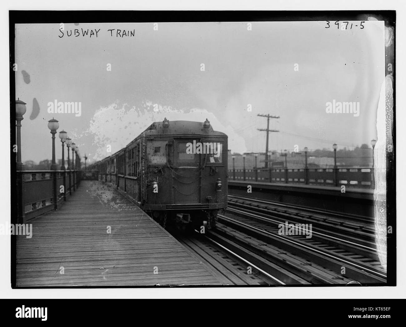 Old subway train Black and White Stock Photos & Images - Alamy