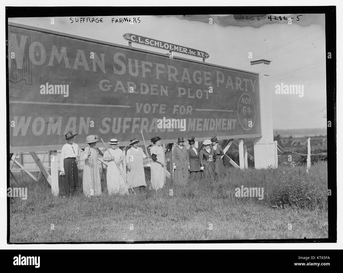 The image titled 'Suffrage farmers' represents farmers involved in the ...