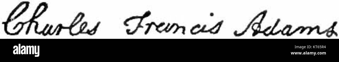 Signature charles francis adams hi-res stock photography and images - Alamy