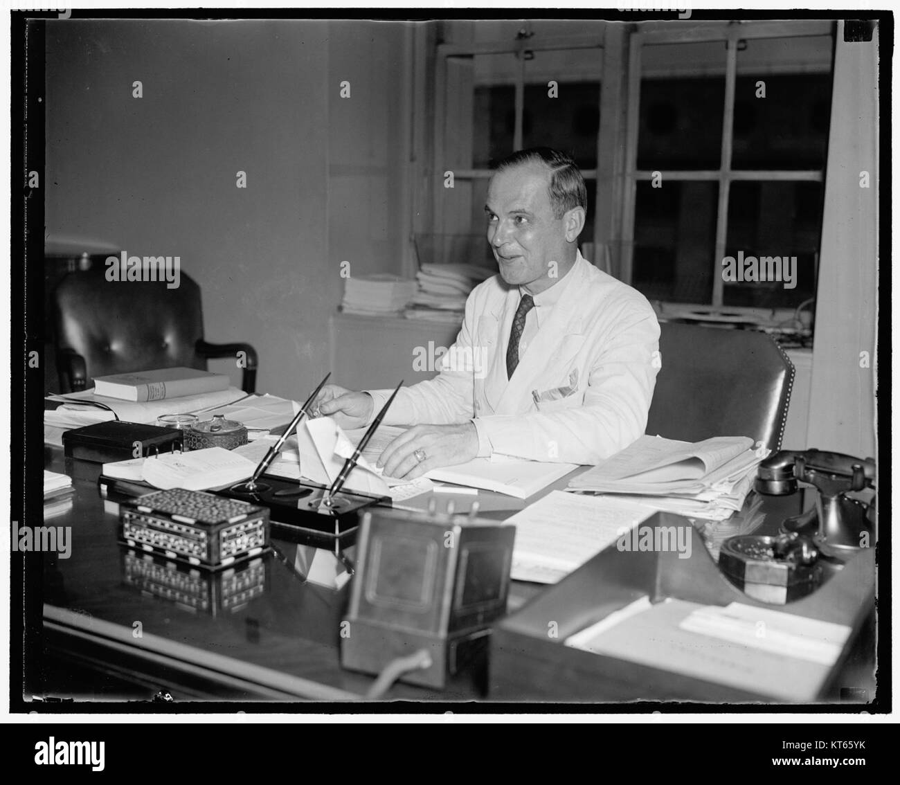 T.A.M. Craven, a notable figure in telecommunications, photographed at ...