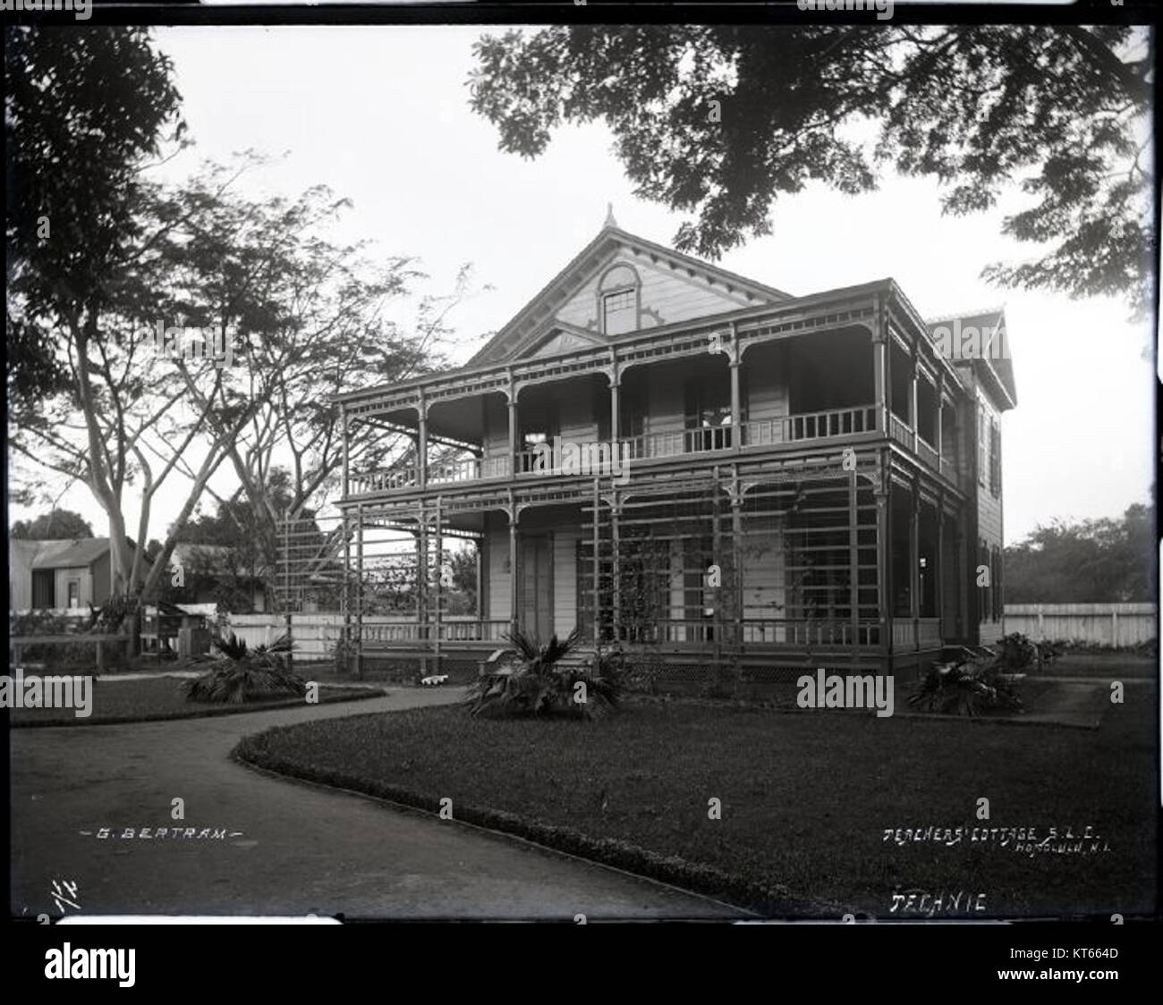 This photograph, taken by Brother Bertram, shows the Teacher's Cottage ...