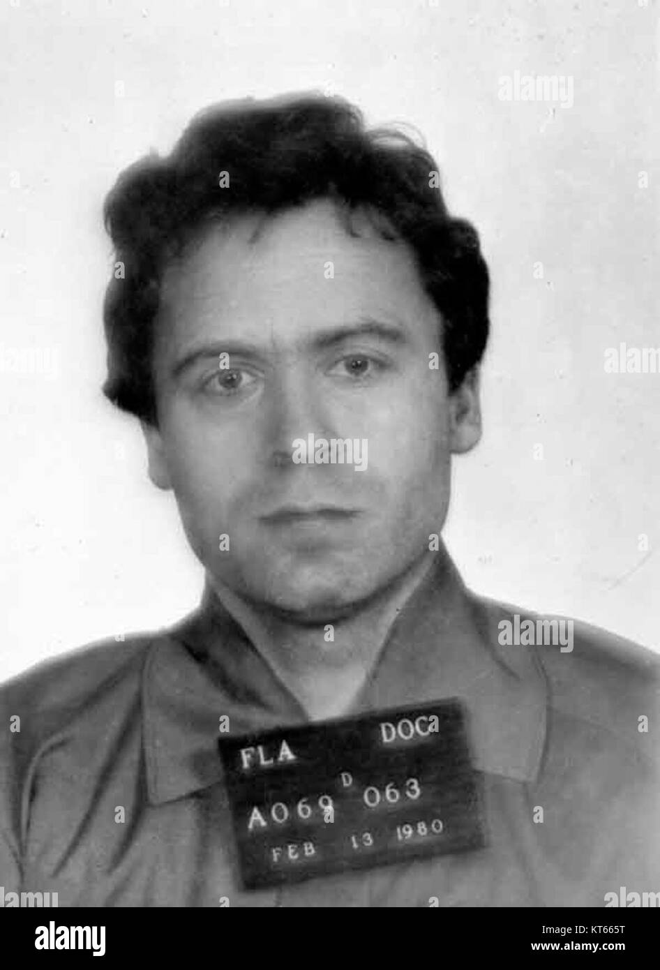 Ted Bundy, the infamous American serial killer, is captured in this mug ...