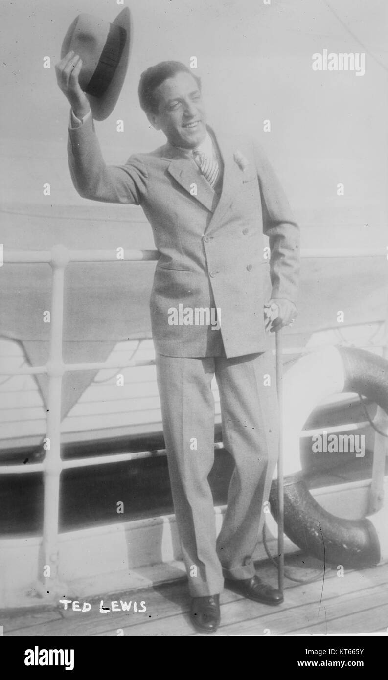 This image features Ted Lewis, an American singer, actor, and ...