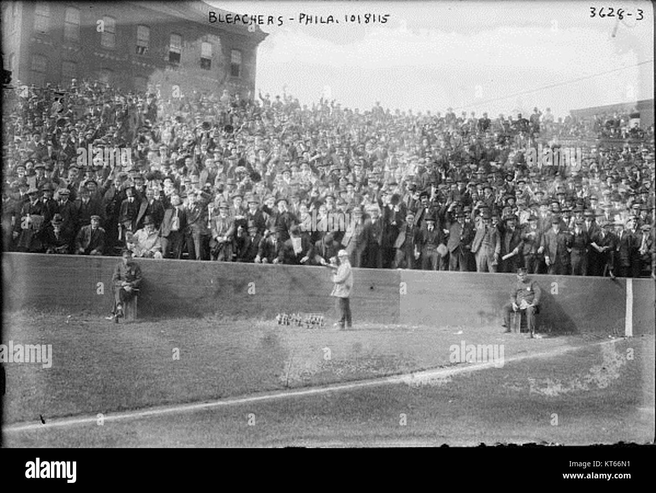 The bleachers at Baker Bowl in Philadelphia, photographed in 1915 ...