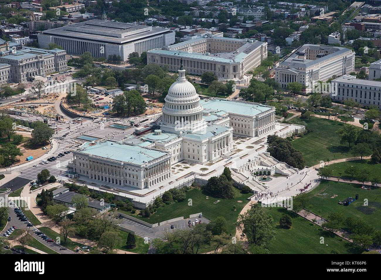 This image shows The Capitol building during its restoration process ...