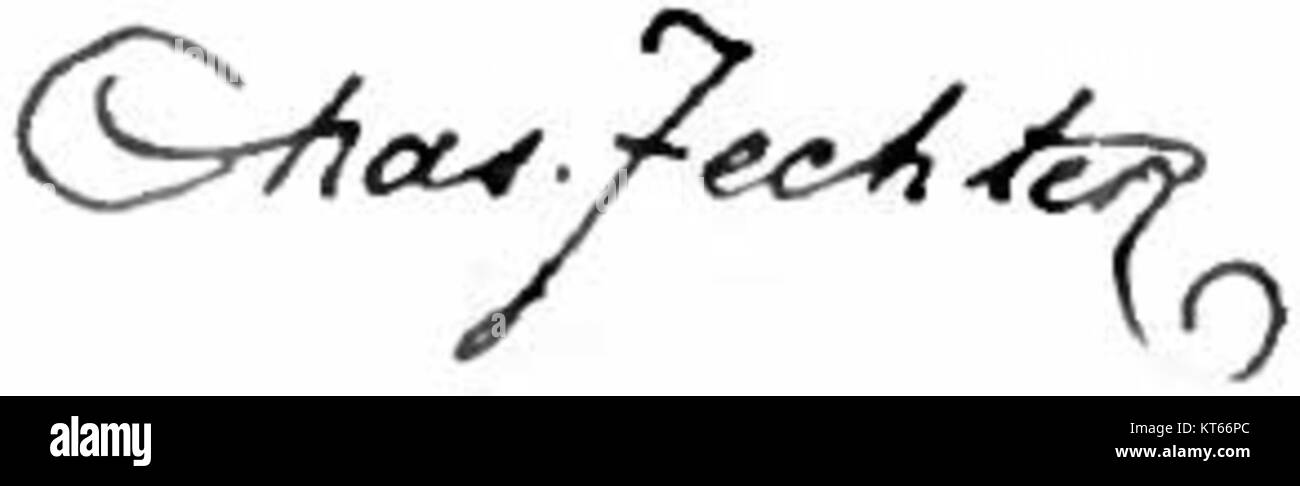 Appletons' Fechter Charles Albert signature Stock Photo - Alamy