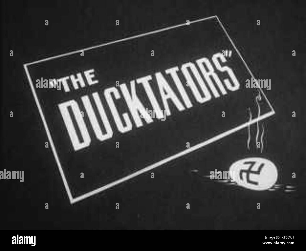 The title card for 'The Ducktators,' a 1942 animated short film by Tex ...