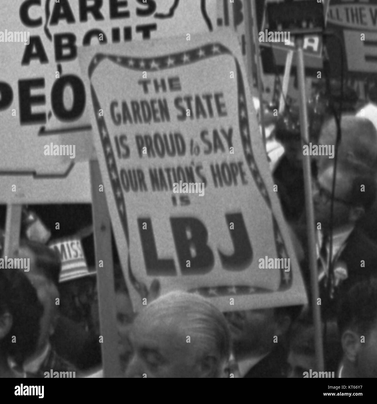 This campaign sign from the 1964 Democratic National Convention (DNC ...