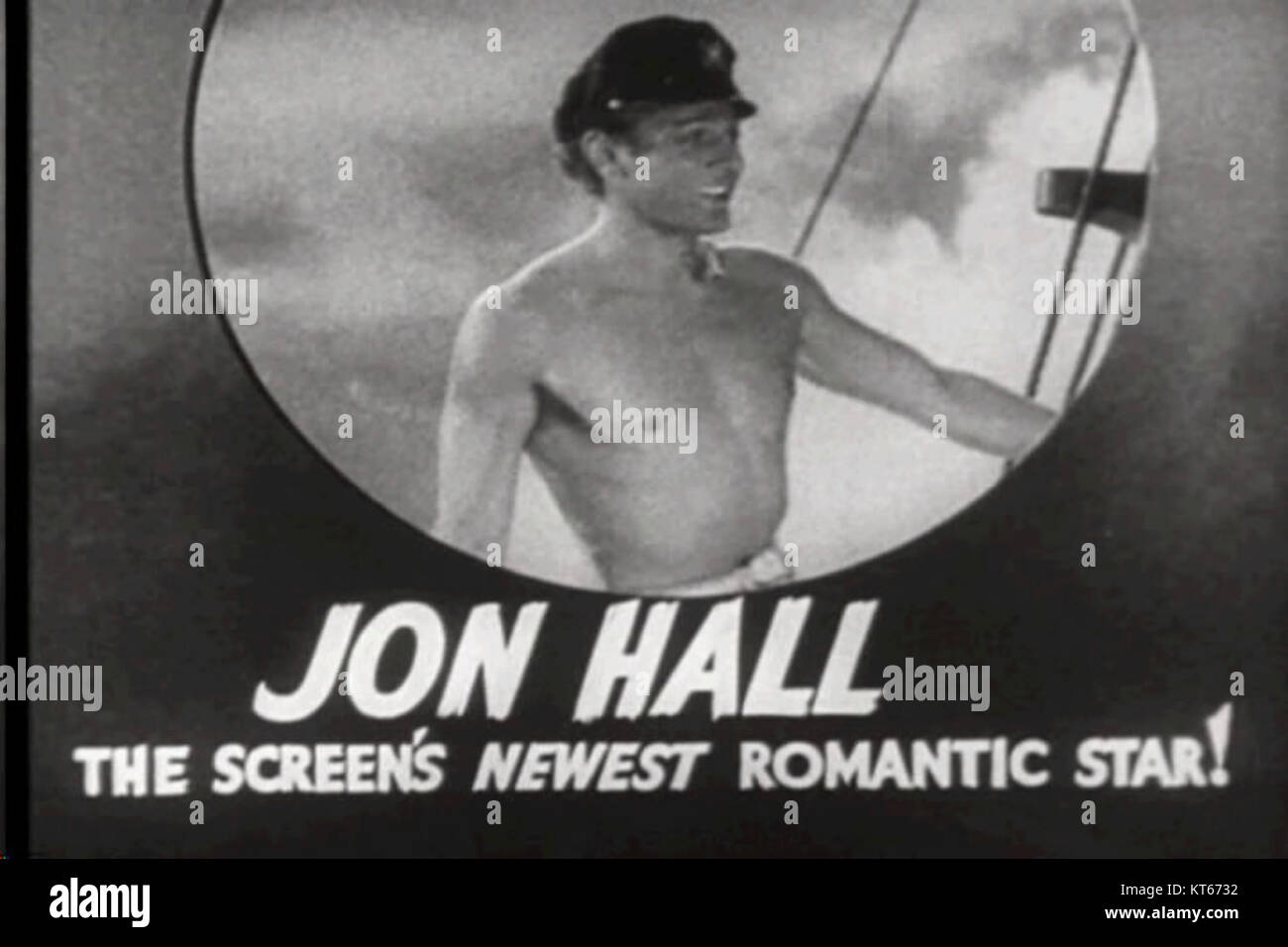 A screenshot from the film 'The Hurricane', featuring actor Jon Hall ...