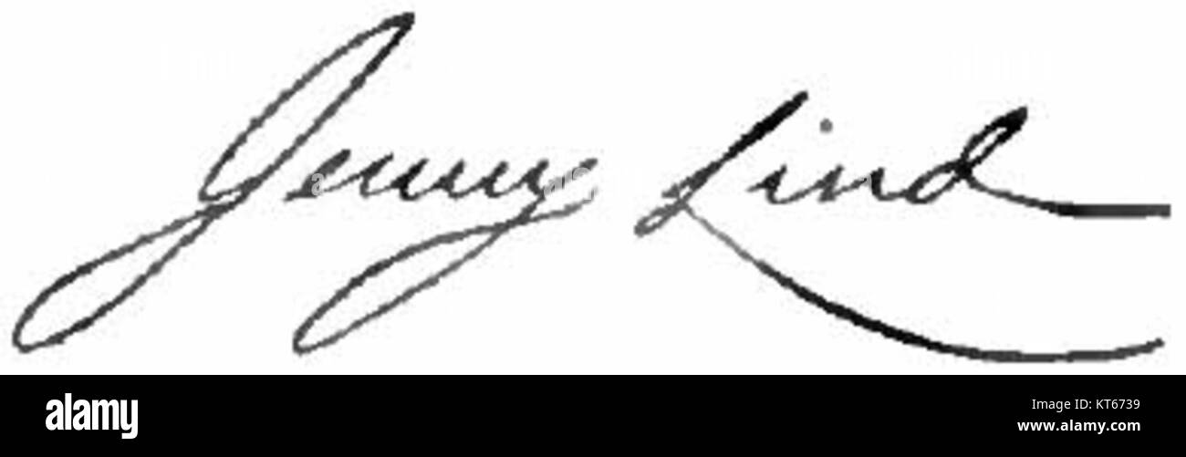 Appletons' Lind-Goldschmidt Jenny signature Stock Photo - Alamy