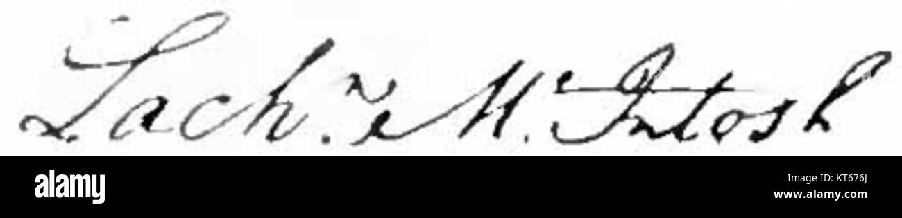 The signature of McIntosh Lachlan, a notable figure associated with ...